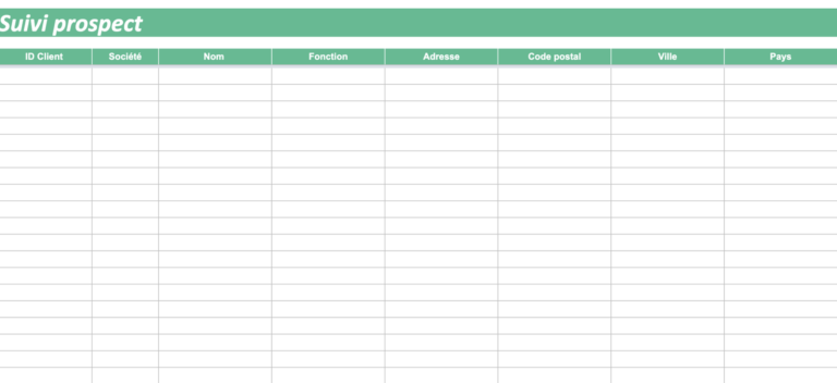 Fichier client : Modèle Excel gratuit