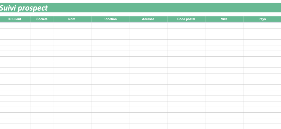 Fichier client : Modèle Excel gratuit