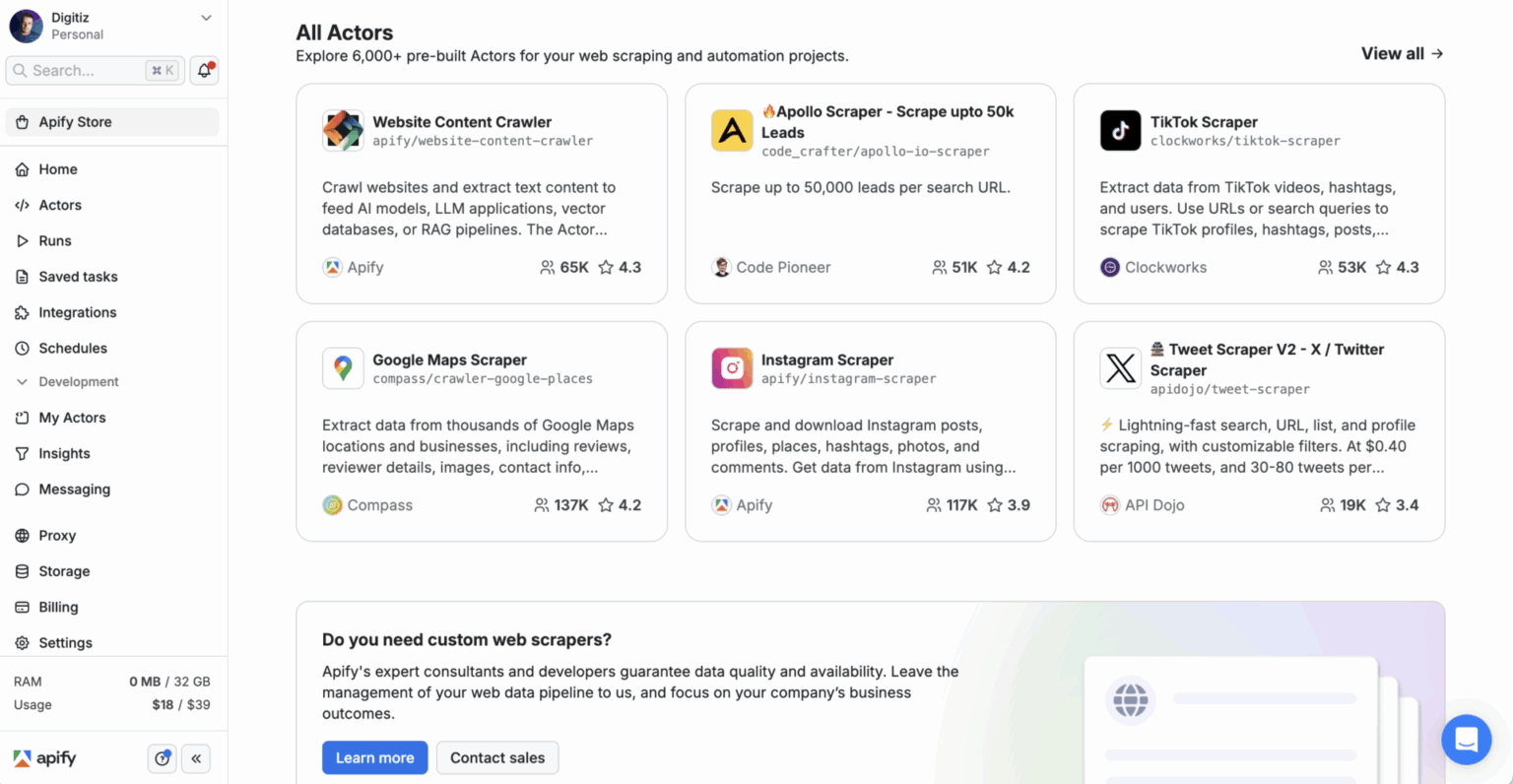 Avis Apify : mon test complet de la plateforme en 2026